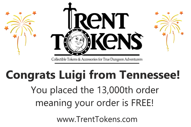 Congratulations to Luigi from Tennessee for placing the 13,000th order ...