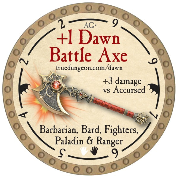 +1 Dawn Battle Axe - 2026 (Gold) - R – Trent Tokens