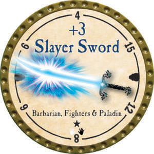 +3 Slayer Sword - 2014 (Gold) - C136 – Trent Tokens