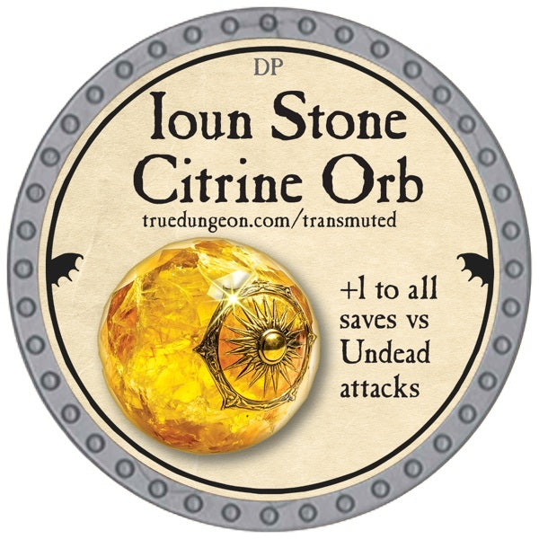 Ioun Stone Citrine Orb - 2026 (Platinum) - C12 – Trent Tokens