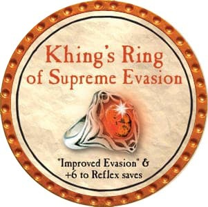 Khing’s Ring of Supreme Evasion - 2012 (Orange) - C131 – Trent Tokens