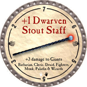 +1 Dwarven Stout Staff - 2012 (Platinum) - C37 – Trent Tokens
