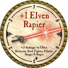 +1 Elven Rapier - 2010 (Gold) – Trent Tokens