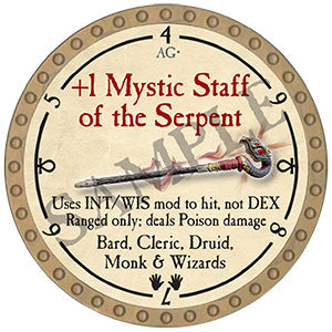 +1 Mystic Staff of the Serpent - 2024 (Gold) – Trent Tokens