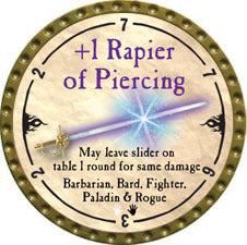 +1 Rapier of Piercing - 2010 (Gold) - C117 – Trent Tokens