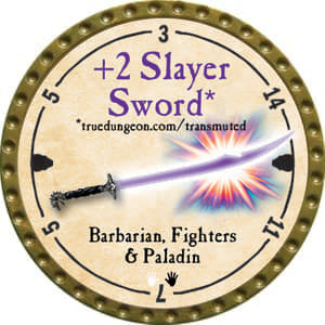 +2 Slayer Sword - 2014 (Gold) - UR – Trent Tokens