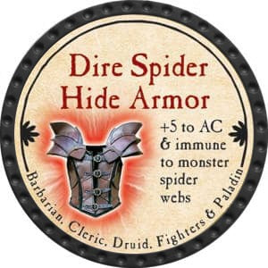Dire Spider Hide Armor - 2015 (Onyx) - C26 – Trent Tokens