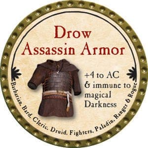 Drow Assassin Armor - 2015 (Gold) – Trent Tokens