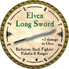 Elven Long Sword - 2010 (Gold) - UC – Trent Tokens