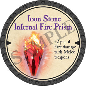 Ioun Stone Infernal Fire Prism - 2019 (Onyx) - C117 – Trent Tokens