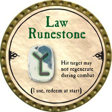 Law Runestone - 2010 (Gold) - UC – Trent Tokens
