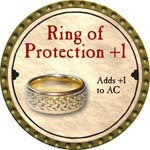 Ring of Protection +1 - 2008 (Gold) - R – Trent Tokens