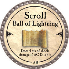 Scroll Ball of Lightning - 2010 (Platinum) – Trent Tokens